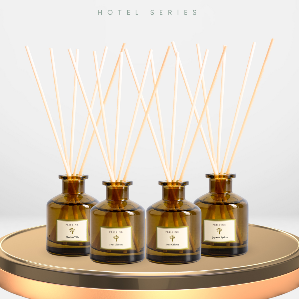 4-Pack Hotel Scent Reed Diffuser Bundle (50ml) | Pristine MY