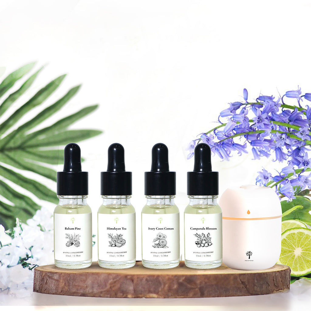 4-Pack Signature Scent Essential Oil Blends (Free Humidifier) | Pristine MY
