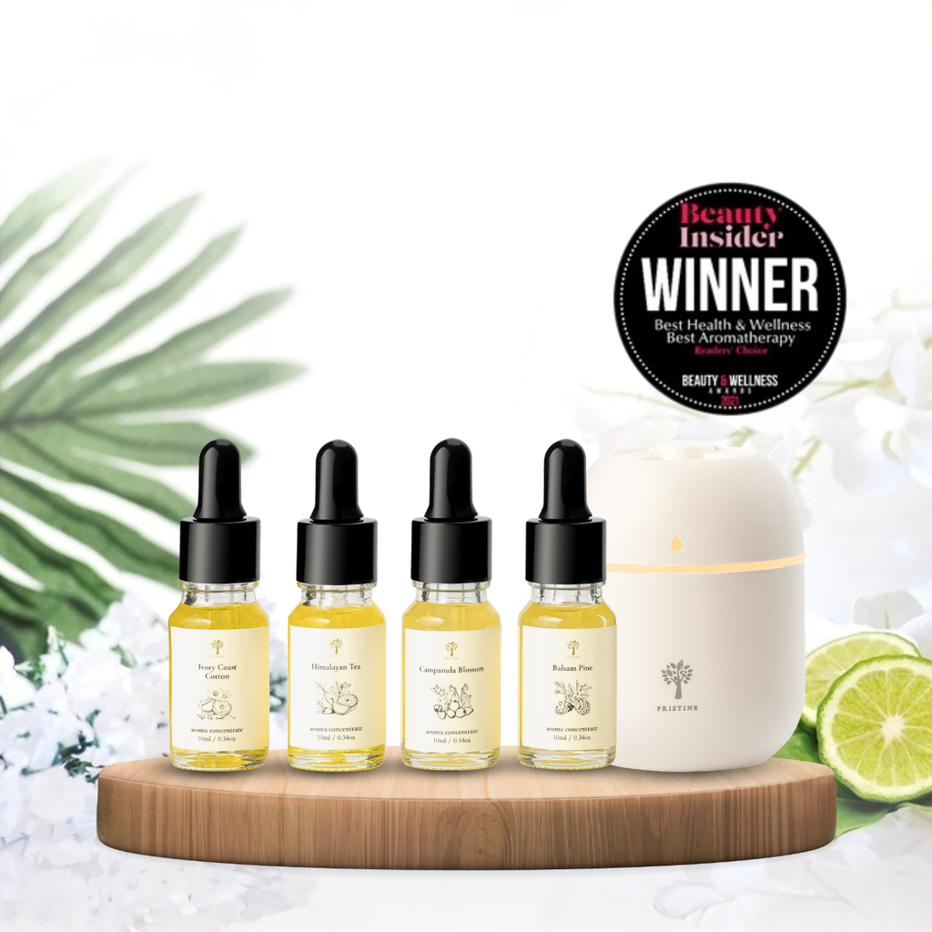 4-Pack Signature Scent Essential Oil Blends (Free Humidifier) | Pristine MY